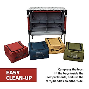 Camp Chef Sherpa Table & Organizer - Camping Storage for Outdoor Cooking & Camping Gear - Aluminum Table Top