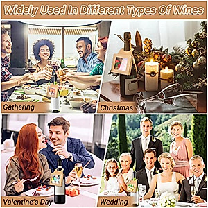 36 Pieces Kraft Paper Wine Bottle Boxes with Window for Gifts, Hanging Foldable Empty Gift Boxes Charcuterie ​Boxes for Champagne Wine Bottles