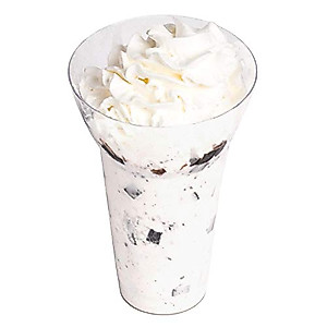 Plastic Parfait Glasses Crystal Cut 12 oz 20 per Pack