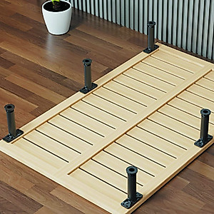 Bed Frame Support Legs Adjustable: Sofa Couch Center Brackets Replacement Reinforcement Parts Furniture Slats Board Leg Feet (8.66-16.53, Black-C)