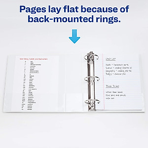 Avery Mini Economy View Binder with 1 Inch Round Ring, 5.5 x 8.5 inches, White, 1 Binder (5806)