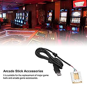 Qinlorgo Joystick Kit, USB Encoder Fight Sticks Multipurpose Retro Simple Installation for Game Halls