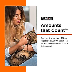 Nutri-Vet Hairball Paw Gel for Cats | Salmon Flavored Gel to Help Reduce and Eliminate Hairballs | 3 Ounces