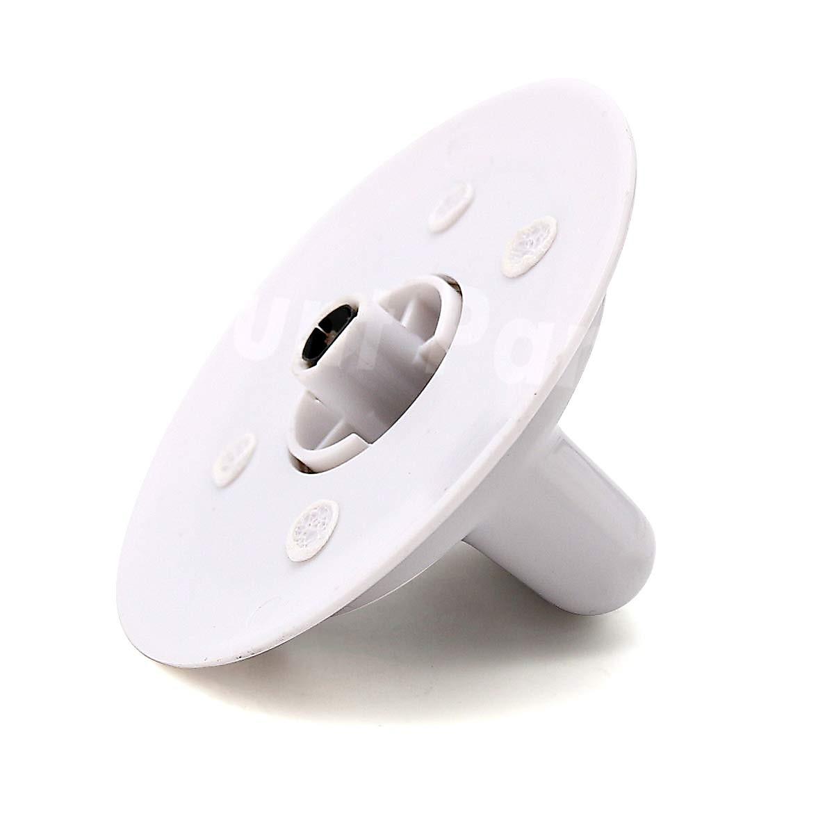 WE1M654 Dryer White Timer Control Knob with Metal Ring for General Electric GE Kenmore Sears RCA Hotpoint Dryer, Replaces AP3995088, 1264290, AH1482197, EA1482197, 212D1726