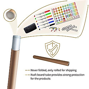 Dry Erase Wall Calendar - 52" x 36" X Large Undated Monthly Planner for Home, Office, School - Reusable Jumbo Laminated Task Organizer