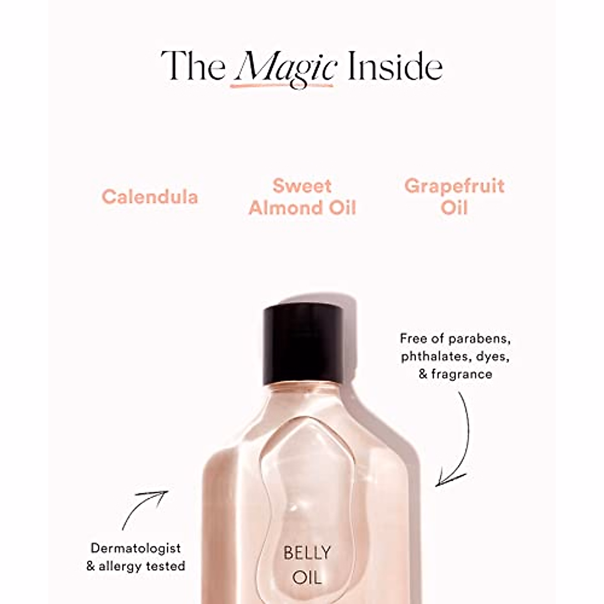 HATCH Belly Oil - 6.7oz Quick-Drying Belly Oil - Vegan & Plant Based Nutrient Rich - Supports Skin Throughout Pregnancy