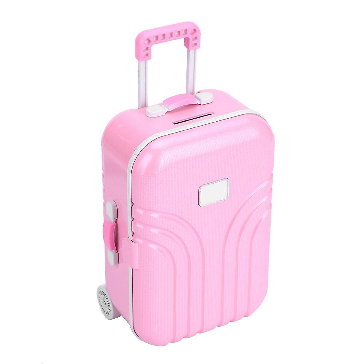 Liukouu Mini Suitcase Toy, Pink, Plastic, Rolling, Durable, for Children's Day & Birthday