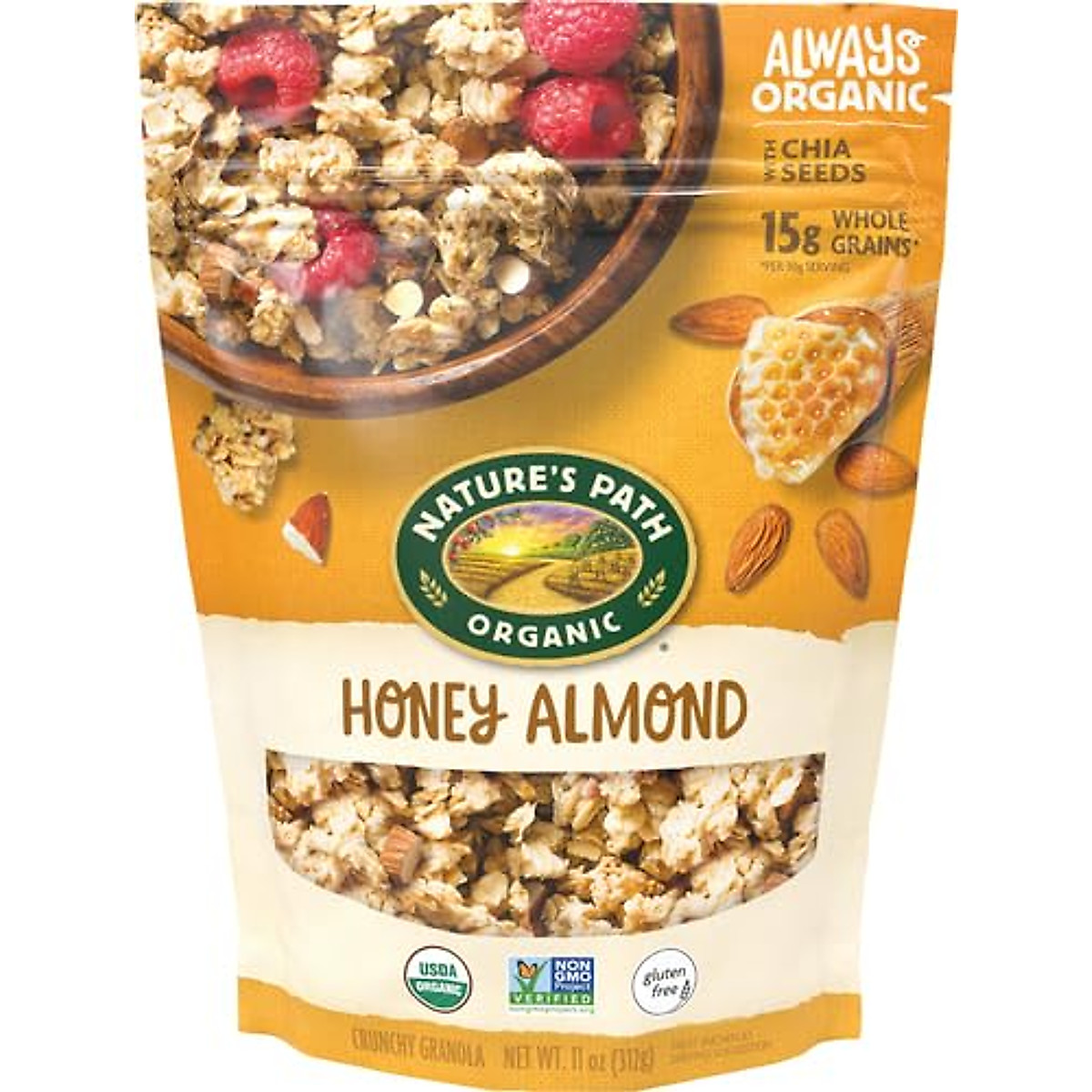 Nature's Path Organic Gluten Free Honey Almond Granola, 11 Ounce