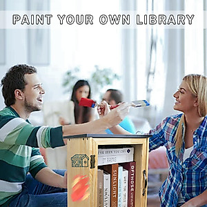 WodGod Little Library Box Outdoor, Little Library Free Library Outdoor Box Storage, Free for Neighborhoods, Community, Sharing Books, Literature, Newspaper etc.(1 Pcs Sticker for DIY)