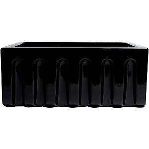 ALFI brand AB2418HS-BG Kitchen Sink, Black Gloss