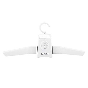 AUNMAS Electric Clothes Drying Hanger, Portable Foldable Dryer Rack, Lightweight US Plug 110-240V for Home Traveling, White