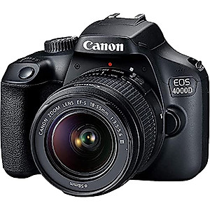 4000D (Rebel T100) DSLR Camera with EF-S 18-55mm F/3.5-5.6 III Lens Bundle, Starter Kit with Accessories (Gadget Bag, Extra Battery, Digital Slave Flash, 128Gb Memory, 50" Tripod and More)