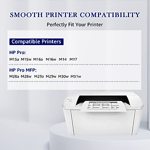 Mooho Compatible Toner Cartridge Replacement for 48A CF248A for Laserjet Pro MFP M15w M29w M28w M15a M31w M29a M28a M30w M16w M16a M14 M17 Laser Printer (Black, 2 Pack)