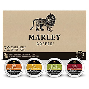 Marley Coffee Variety Pack, Fairtrade Certified Coffee, Keurig K-Cup Brewer Compatible Pods, 12 Count (Pack of 6)