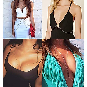 FIBO STEEL Body Chain Jewelry for Women Bikini Belly Chain Necklace