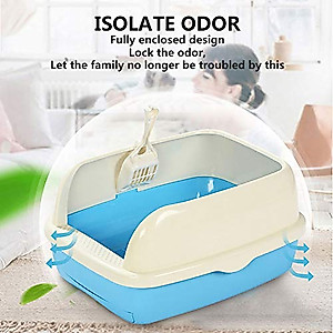 Cat Litter Tray Semi-Closed Drawer from The Makers of Self-Cleaning Significantly Reduces Cleaning Time with Cat Litter Scoop