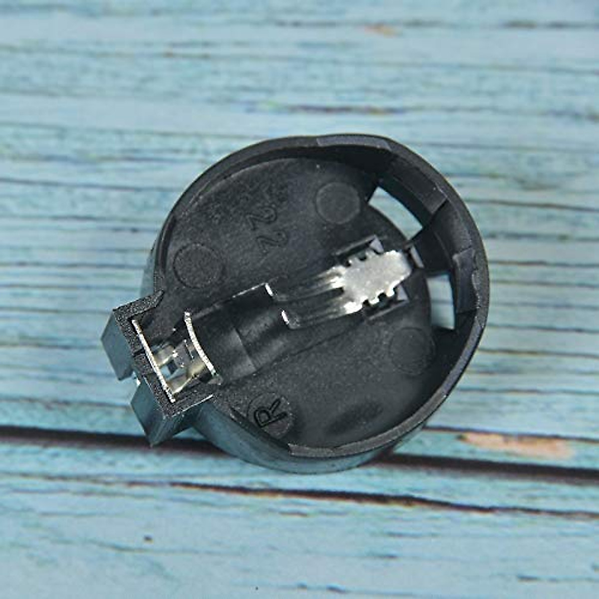 Comimark 10 Pcs CR2450 Coin Cell Button Battery Socket Holder 2 Pins Black AD