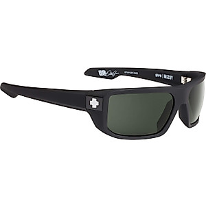 Spy Optic McCoy Sunglasses, Soft Matte Black/Happy Gray/Green