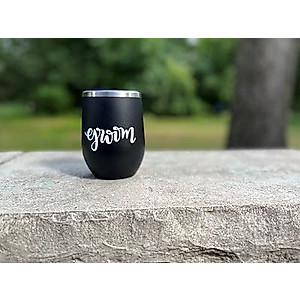 Funky Junque 12 OZ Insulated Wine Tumbler - I'll Bring the Wine (White/Violet)