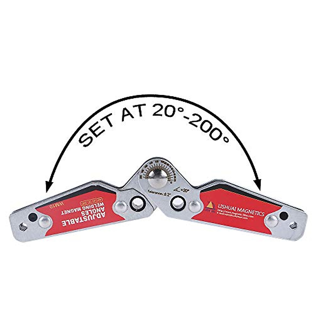 LISHUAI New Adjustable Angle(20°~200°) Welding Magnet clamp,Welder Tool Accessories (Small)