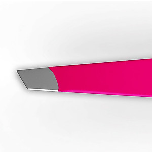 Amaok Eyebrow Tweezer with Comb - Slant Tip, Bright Pink - BOGO SALE Offer - Details Below.