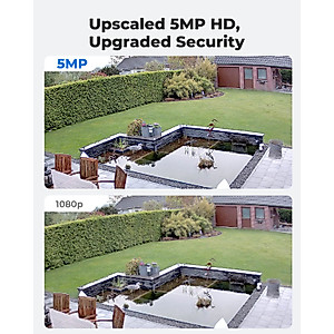 REOLINK 5MP PoE Security Camera System Bundle, 6pcs IP Cameras, 2pcs Person/Vehicle Detection Smart Cameras,a 8CH NVR Pre-Installed with 2TB HDD(Include 6 x 18M Cat5 Cable)