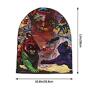 Pobecan He-Man and The Masters Anime of The Universe Anime Knit Hat Beanie Cap Fashion Knitted Hat for for Men Women Teenager Black