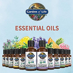 Garden of Life Essential Oil, Geranium 0.5 fl oz (15 mL), 100% USDA Organic & Pure, Clean,Undiluted for Diffuser,Aromatherapy,Meditation - Balance,Relaxation, Calming, Floral,Aromatic (103255)