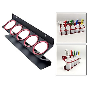 MotiveTech Wall Mounted Spray Bottle Holder for Car Detailing And Home Organization, Black