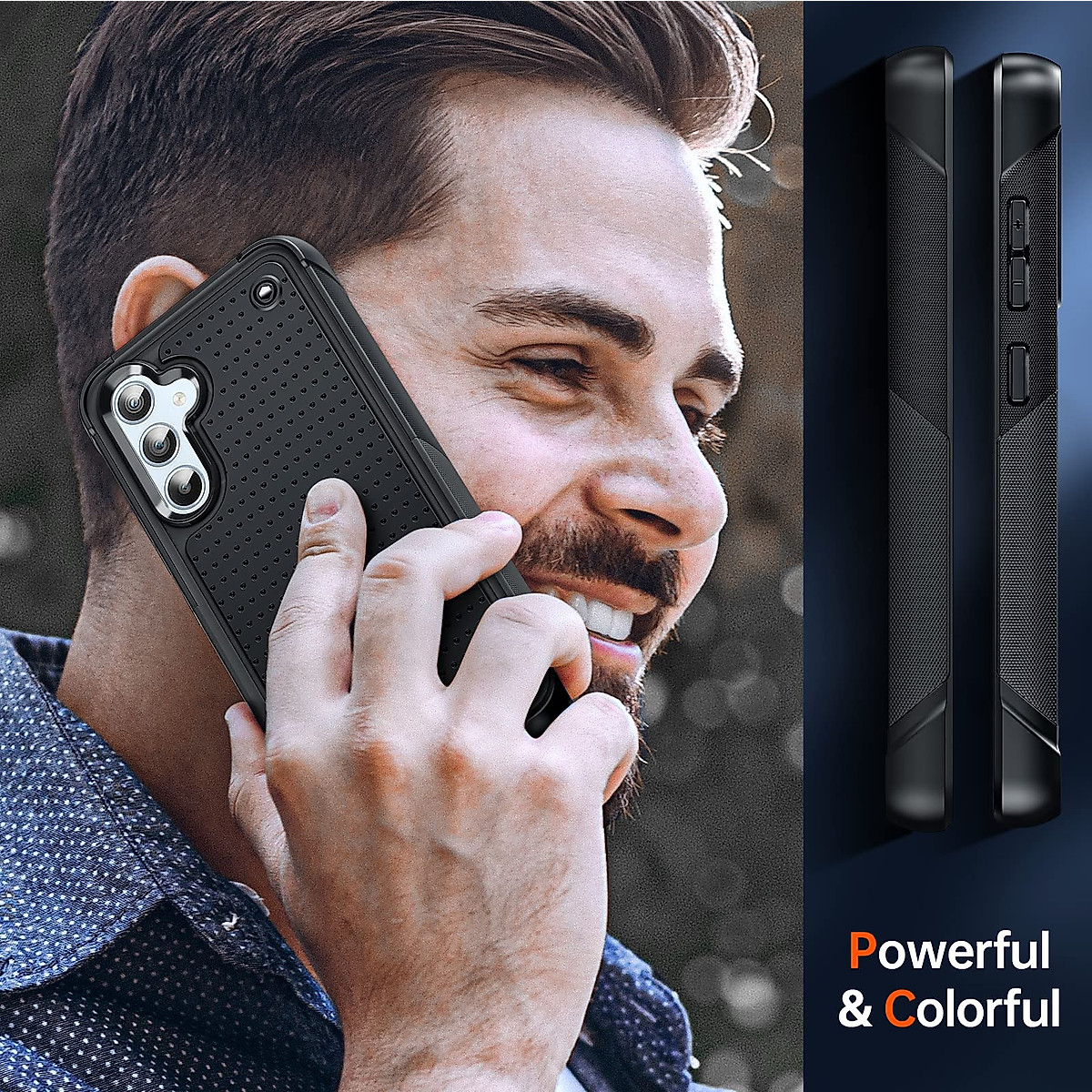 LeYi for Samsung Galaxy A54 5G Case, Samsung A54 5G Case with [2 Pack] Screen Protectors, Shockproof Heavy Duty Dual Layer Protective Hard PC Textured Back & Soft Bumper Case for Galaxy A 54 5G, Black