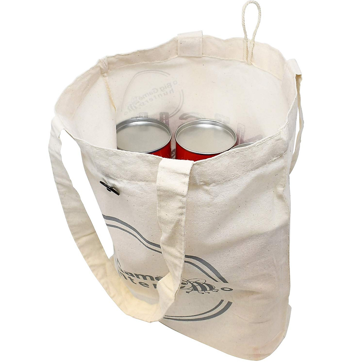 Garden Games Tin Can Alley - 10 Real Metal Tin Cans with Safe, Soft Throwing Bags