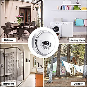 Shappy 4 Pieces Retractable Clothesline 9.2ft Adjustable Laundry String 304 Stainless Retractable Clothesline Heavy Duty Stainless Steel Rope Retracting Clothes Line for Indoor Outdoor Home (Silver)