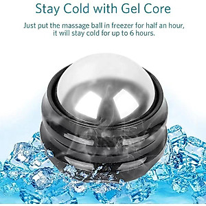 PHCOMRICH Stainless Steel Massage Ball Hand Held Ball Roller Massager Cold and Hot Compress Low Temperature Ice Compress Ball