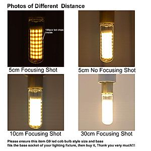 Doodays G9 LED COB Bulb Dimmable 3.5W, 410lm(40W T4 G9 Halogen Equivalent),2700K Soft Warm White, 120V, No Flicker, Chandelier Light Bulb Replacement(6 Pack)