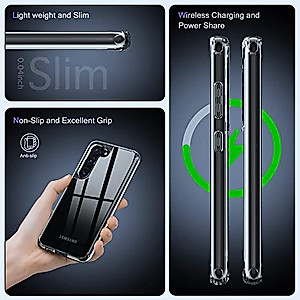 NALLOT Samsung Galaxy S23 Clear Case, Military Grade Drop Protection, Shockproof Bumpers for S23 5G 6.1" (Non-Yellowing)