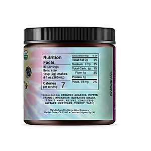 LRLA SUPERFOODS Organic Mushroom Coffee (HIRIE Special Edition) 35 Servings with 7 Superfood Shrooms, 100% Fair Trade Rich Medium Roast Arabica Coffee, USA Made