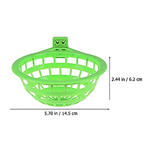 6pcs Plastic Canary Nest-Bird Nest Plastic Hollow Hanging Cage Eggs Hatching Tool Pan Finch Parrot Canary Pigeon Nest Bowl Green