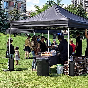 IALNAI 112 LBS Canopy Weights Sand Bags for Canopy Outdoor Advertising Tent Sunshade Fixed Windproof Pop up Canopy Tent（No Sand) Black (4-Pack)