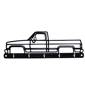 Generic Key Holder Hanger Rack Compatible with Chevy Chevrolet 1987 C10 Square Body Pickup Keys and Keychains Accessory, Black