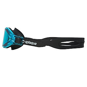 Splaqua Swim Goggles for Men and Women - Adjustable Straps, Silicone Eye Seal, UV Protection and Anti Fog Lenses Swimming Goggle - Teal and Black