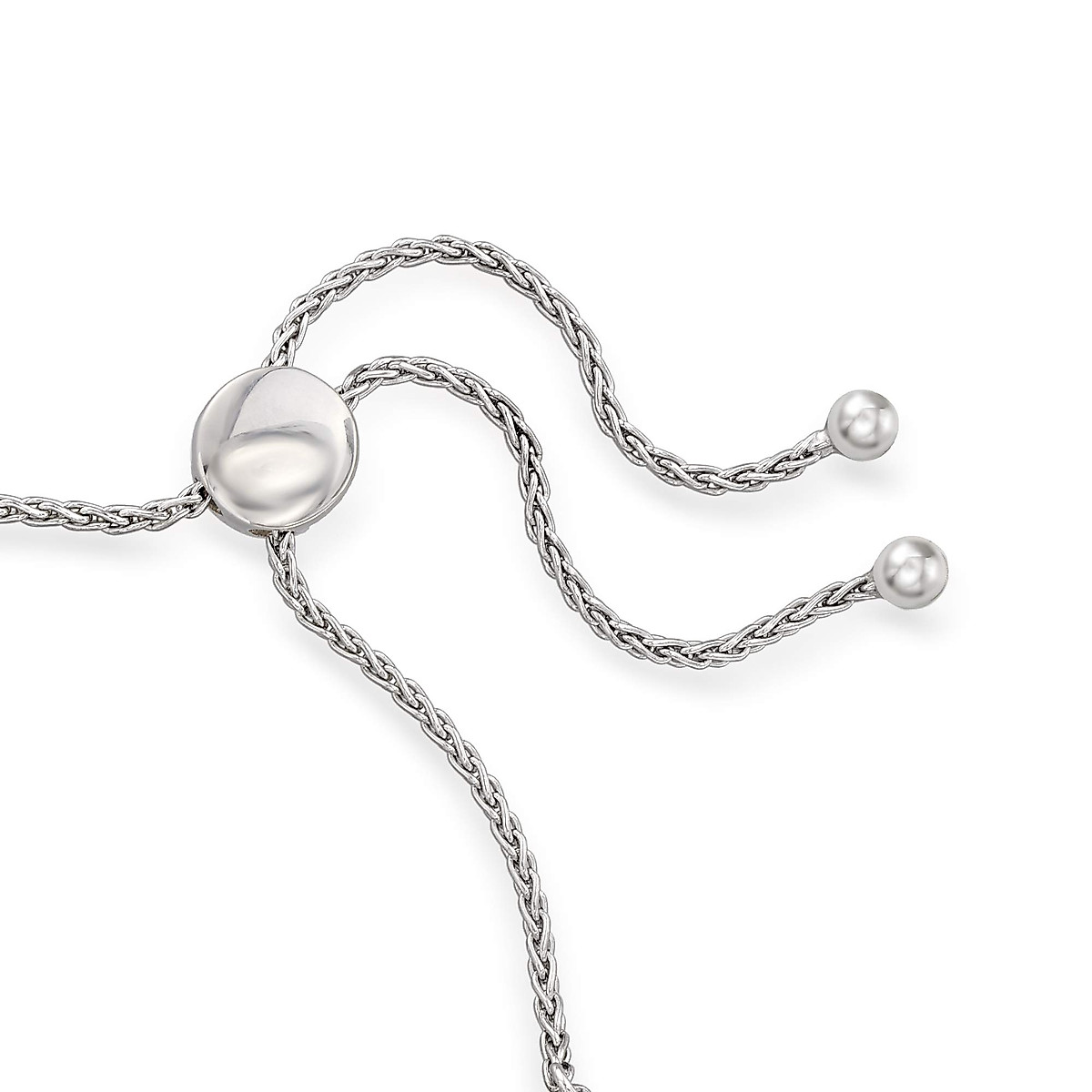 Ross-Simons 0.25 ct. t.w. Diamond Openwork Bolo Bracelet in Sterling Silver