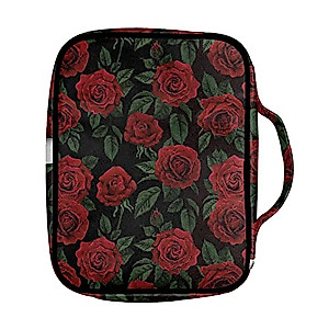 SCRAWLGOD Funny Cat Print Bible Cover Carrying Book Case for Women Girls Bible Bag Bible Protective with Handle and Zippered Pocket