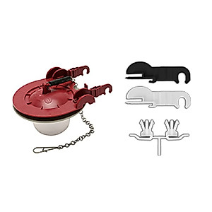 Fluidmaster 513A-016-P4 Adjustable Water Saving 3-Inch Toilet Flapper, Red