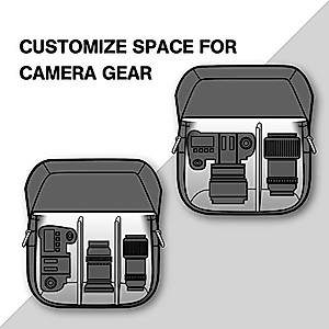 BAGSMART Camera Bag, SLR DSLR Canvas Camera Case, Vintage Padded Camera Shoulder Bag with Rain Cover for Women, Men, Black