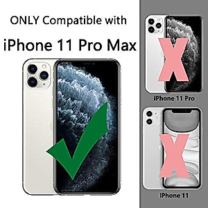 TENOC Phone Case Compatible for iPhone 11 Pro Max Case, Clear Back Cover Bumper Cases for 11 Pro Max 6.5-Inch, Black