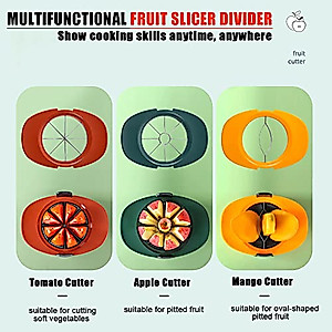 Fruit Cutter Slicer,Telawah 4 in 1 Mango Corer Slicer Apple Corer Cutter Remover Tomato Wedges Fruit & Vegetable Cutter Easy Kitchen Tool with Fruit Knife.