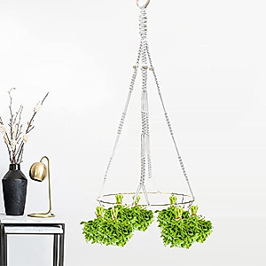 SanSanYa 4Set Herb Drying Rack Macrame Herb Drying Hanger with 64pcs Hooks for Hanging and Drying Herb Buds Flower