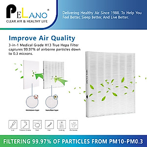 Pelano 3 Pack 5500-2 Replacement Filter H Compatible with Winix 5500-2 Air Purifier and Models AM80, 116130 Replacement Filter