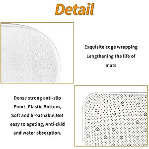Karlesi 4Pcs Shower Curtain Set with Non-Slip Rug, Toilet Lid Cover and Bath Mat, Funny Get Naked Shower Curtain with 12 Hooks for Bathroom Decoration