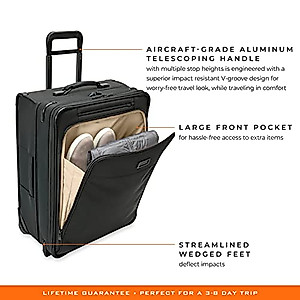 Briggs & Riley Uprights, Black, 26-inch Baseline Medium Checked Expandable